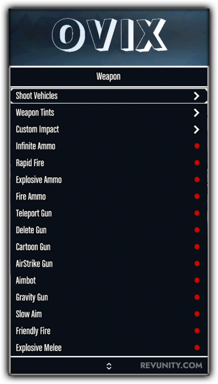 Ovix GTAV Mod Menu » RevUnity