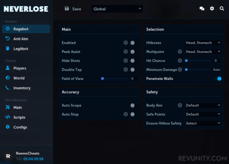 Neverlose CS:GO Mod Menu » RevUnity